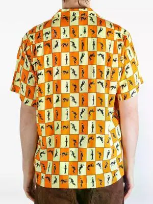 VOWELS Elvis Check-print Camp-collar Shirt