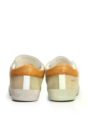 AMA-BRAND Suede Panelled Star Patch Sneakers