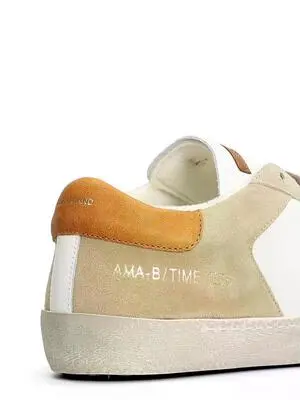 AMA-BRAND Suede Panelled Star Patch Sneakers