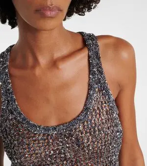 Missoni Sequined Knitted Tank Top