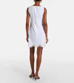 Veronica Beard Shanice Embroidered Cotton Minidress