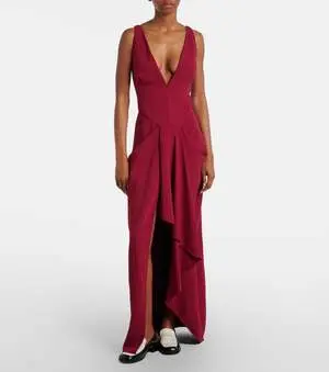 Givenchy Asymmetrical Draped Maxi Dress