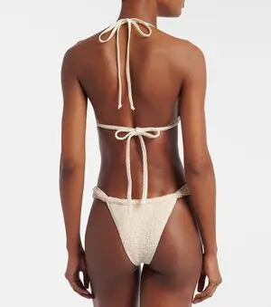 MONTCE Emma Knitted Bikini Top - White
