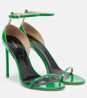 TOM FORD Vertigo Patent Leather Sandals - Green