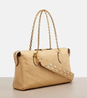 Valentino Garavani Panthea Vlogo Leather Shoulder Bag