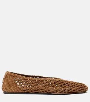 Le Monde Beryl Regency Woven Suede Ballet Flats