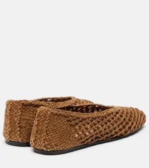 Le Monde Beryl Regency Woven Suede Ballet Flats