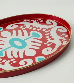 LES-OTTOMANS Ikat Iron Tray