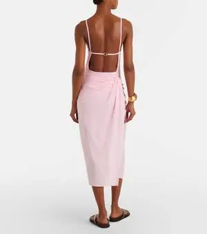 Jacquemus Pareo Draped Beach Cover-up - Pink