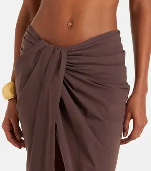 Jacquemus Pareo Draped Beach Cover-up - Brown