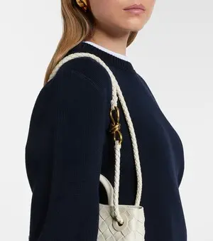 Bottega Veneta Andiamo Mini Leather Top-handle Bag - White