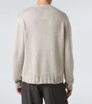 SAMAN AMEL Gio Silk Sweater - Grey