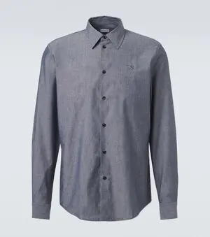 Burberry Ekd Cotton-blend Shirt - Blue