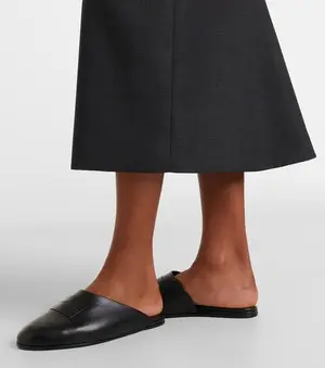Givenchy Label Leather Mules