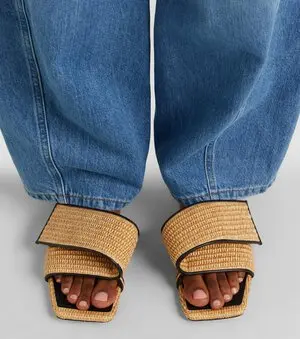 Givenchy Twisted Ribbon Leather-trimmed Sandals