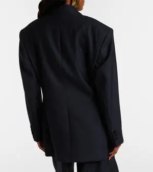 Versace Double-breasted Virgin Wool Blazer