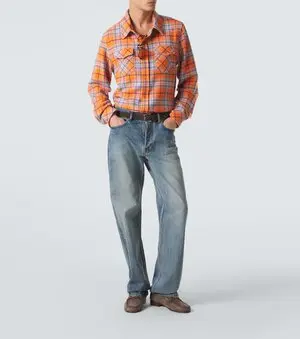 GOD'S TRUE CASHMERE Midnight Sun Cashmere Shirt With Carnelian - Orange