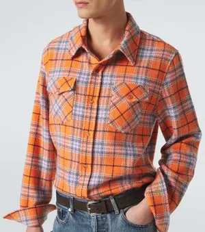 GOD'S TRUE CASHMERE Midnight Sun Cashmere Shirt With Carnelian - Orange
