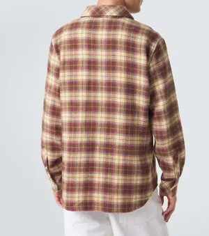 GOD'S TRUE CASHMERE Plaid Cashmere Shirt With Sunstone - Multicoloured