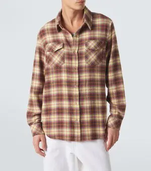 GOD'S TRUE CASHMERE Plaid Cashmere Shirt With Sunstone - Multicoloured