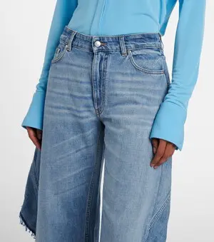 Stella McCartney Paneled Barrel-leg Jeans