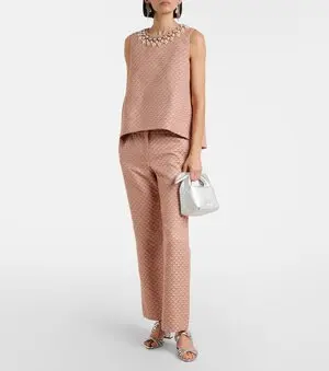 AQUAZZURA Mirrored Leather Mules