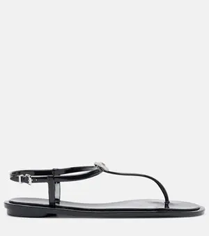 Mach & Mach Riviera Embellished Thong Sandals - Black