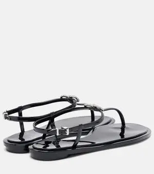 Mach & Mach Riviera Embellished Thong Sandals - Black