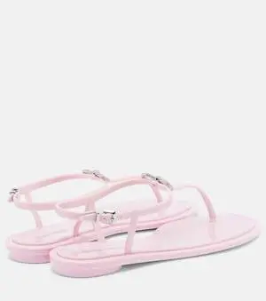 Mach & Mach Riviera Embellished Thong Sandals - Pink