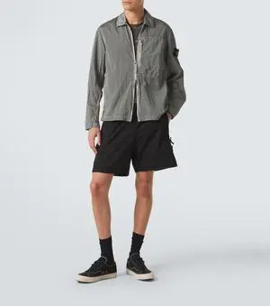 Stone Island Compass Cotton-blend Shorts