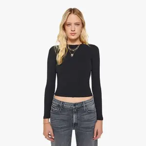 MOTHER The L/s Itty Bitty Crop T-shirt