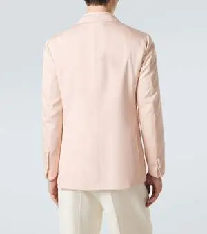 UMIT BENAN Richard Double-breasted Silk Blazer