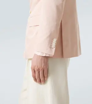 UMIT BENAN Richard Double-breasted Silk Blazer