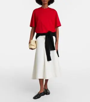 RÓHE Oversized Cotton And Silk-blend T-shirt