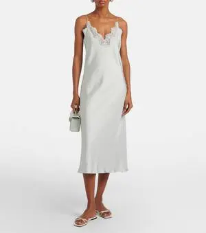 RÓHE Lace-trimmed Silk Slip Dress