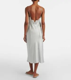 RÓHE Lace-trimmed Silk Slip Dress