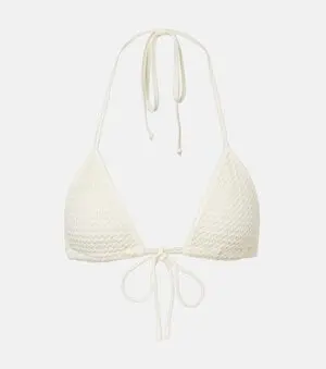 MONTCE Emma Knitted Bikini Top - White