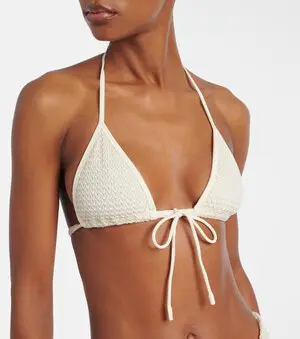 MONTCE Emma Knitted Bikini Top - White