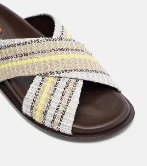 Missoni Viola Lamé Striped Sandals