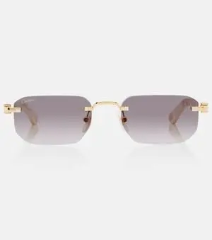 Cartier Signature C Rectangular Sunglasses - White