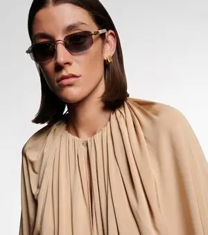 Cartier Décor C De Rectangular Sunglasses - White