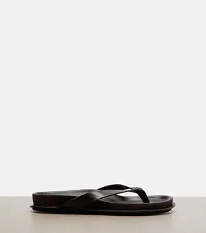 Jacquemus Tatanes Leather Thong Sandals - Brown