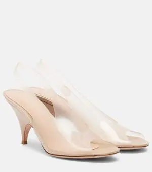 GIANVITO ROSSI Leather-trimmed Slingback Sandals