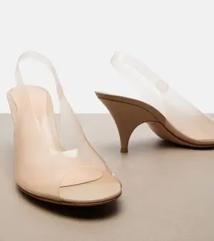 GIANVITO ROSSI Leather-trimmed Slingback Sandals