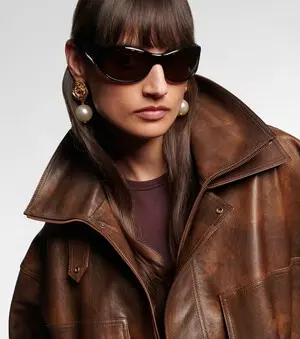 Magda Butrym Logo Round Sunglasses
