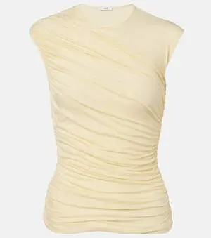 AGOLDE Ester Ruched Top - Yellow