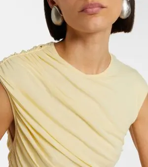 AGOLDE Ester Ruched Top - Yellow