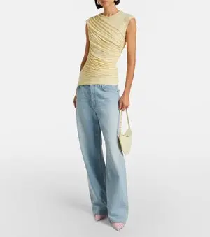 AGOLDE Ester Ruched Top - Yellow