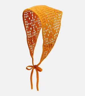 Ruslan Baginskiy Crochet Cotton Scarf - Orange
