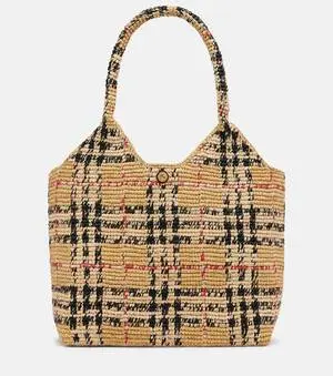 Burberry Large Raffia Tote Bag - Beige